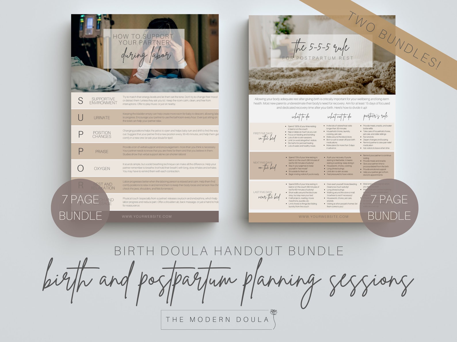 Doula Handout Bundle Editable Birth Doula Client Handouts - Etsy