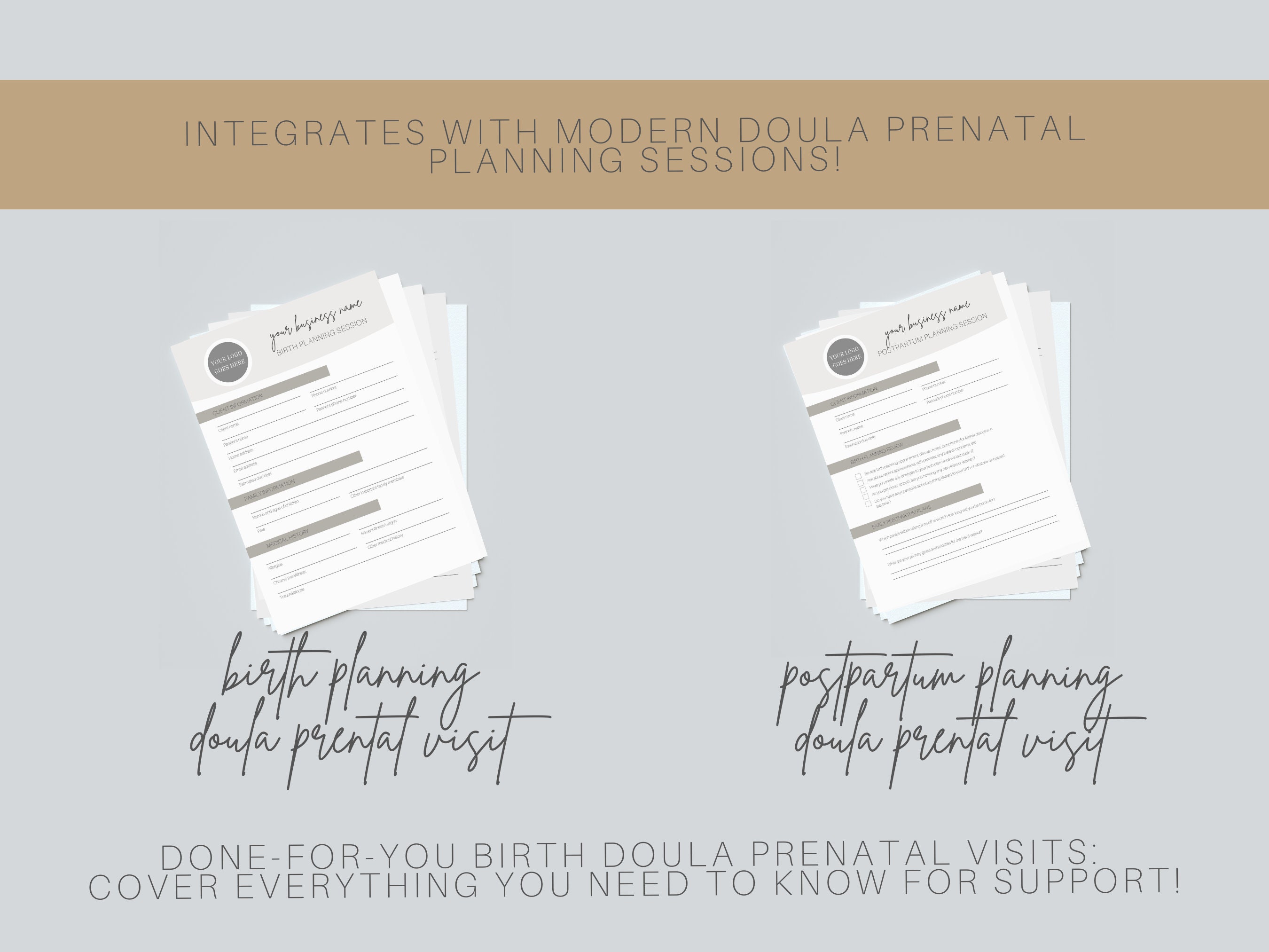 Doula Handout Bundle Editable Birth Doula Client Handouts - Etsy
