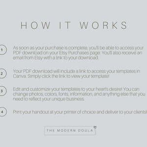 Birth and Postpartum Doula Invoice and Receipt, Doula Client Forms ...