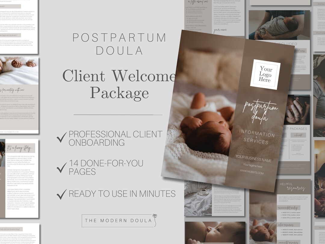 Postpartum Doula Welcome Package, Doula Client Welcome Package ...