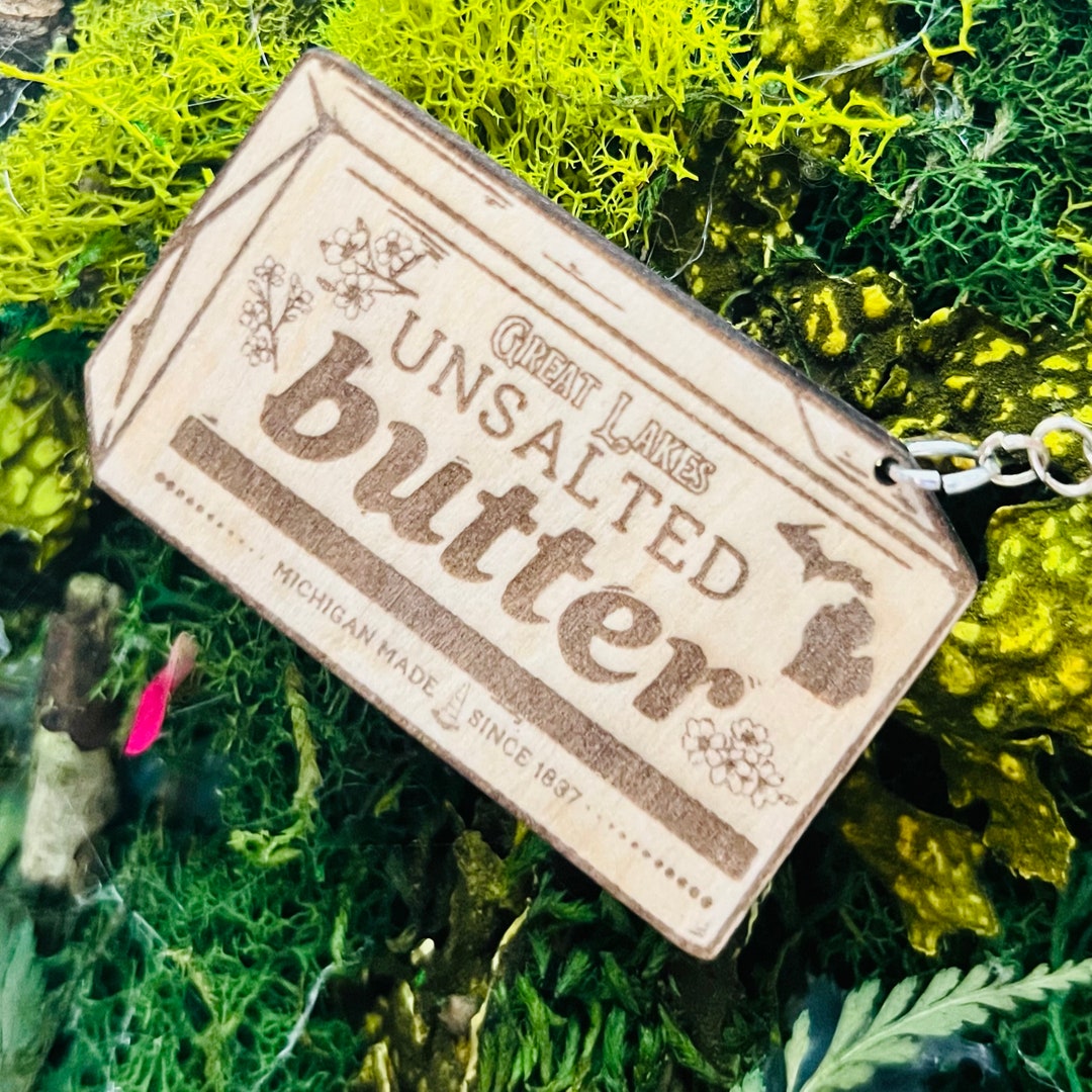 Michigan Great Lakes Unsalted Butter Keychain - Etsy