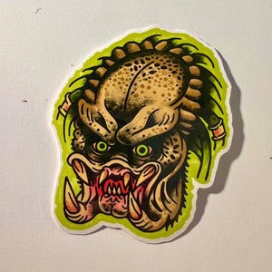 Alien Predator Creature Horror Vinyl Sticker - Etsy