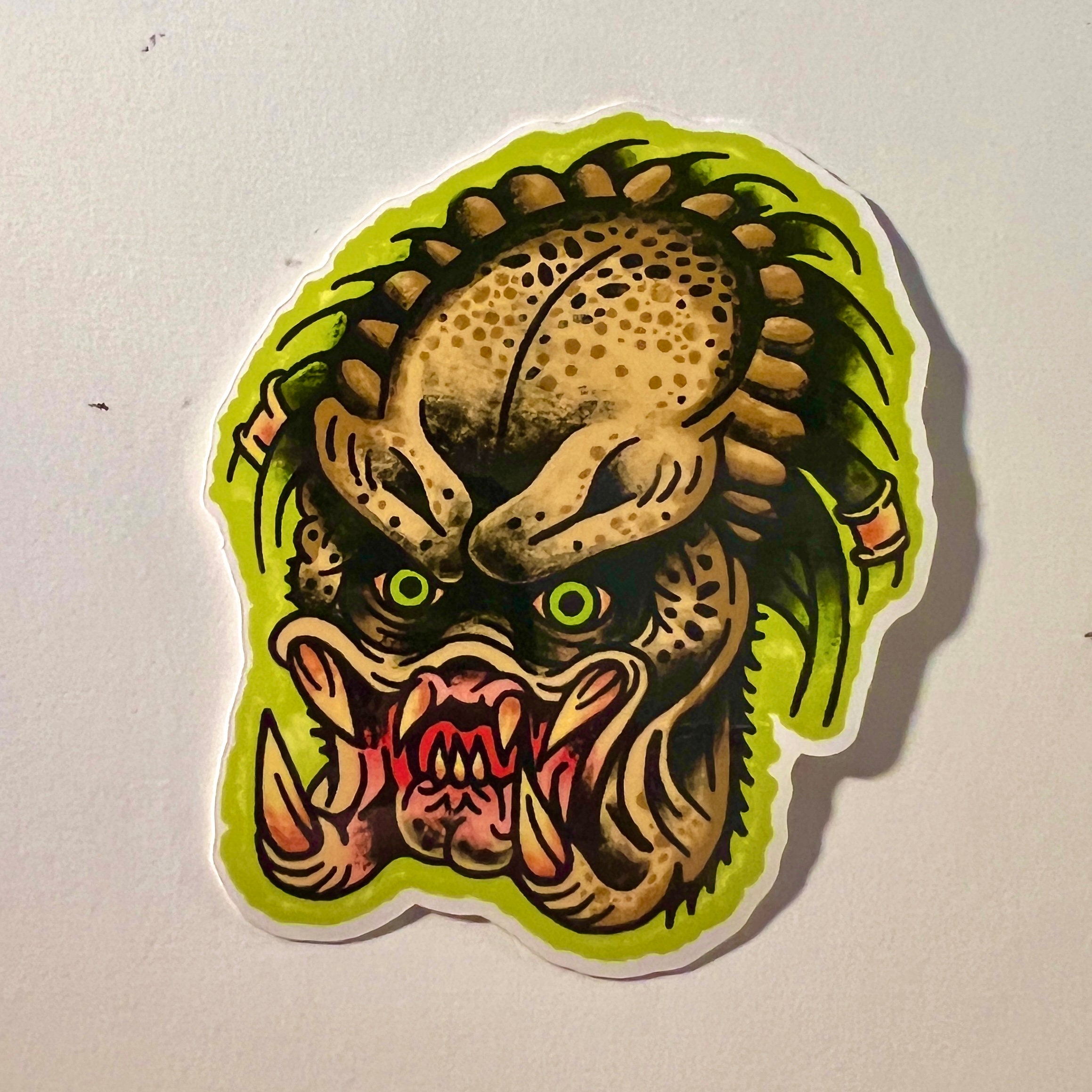 Alien Predator Creature Horror Vinyl Sticker - Etsy