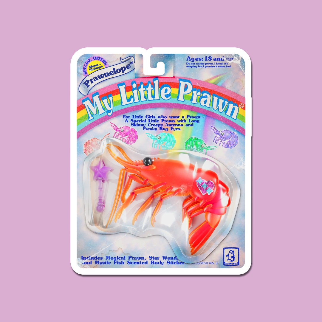 My Little Prawn Prawnelope Sticker Parody Toy Art - Etsy