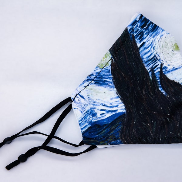 Van Gogh Starry Night Face Mask - Etsy