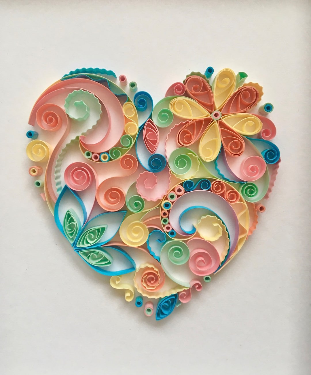 Colorful Heart in Quilling - Etsy