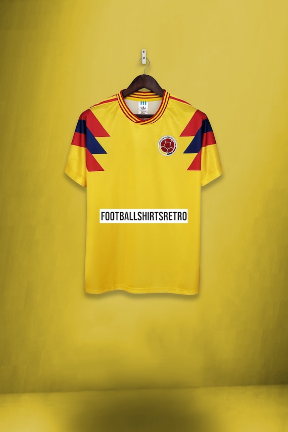 Colombia 1990 Retro Home Football Shirt Valderrama - Gem