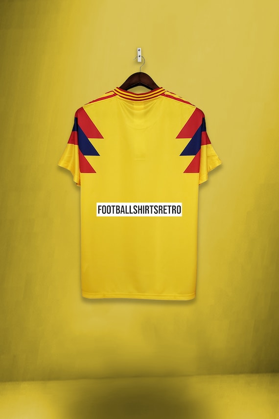 Colombia 1990 Retro Home Football Shirt Valderrama - Gem