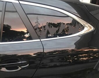 Subaru Trees and Mountains Decal - Etsy