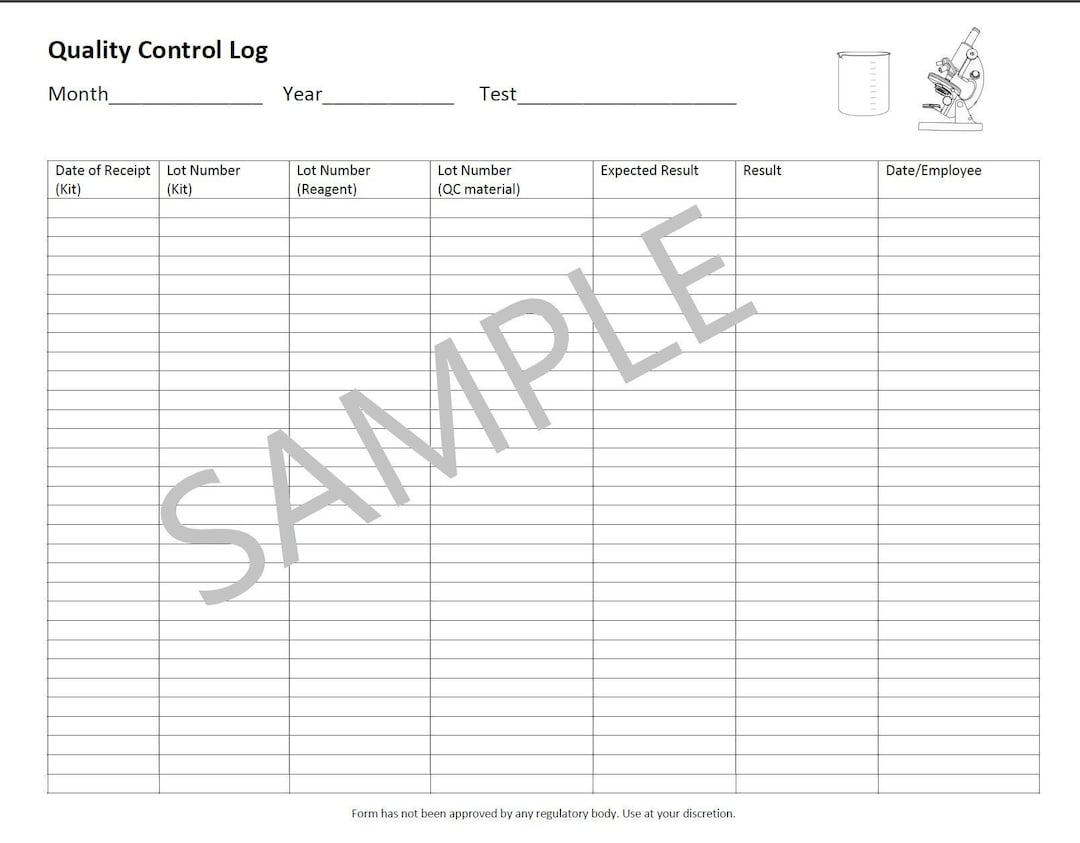 QC - Quality Control Log - Instant Download - Etsy QC - Quality Control Log - Instant Download - Etsy