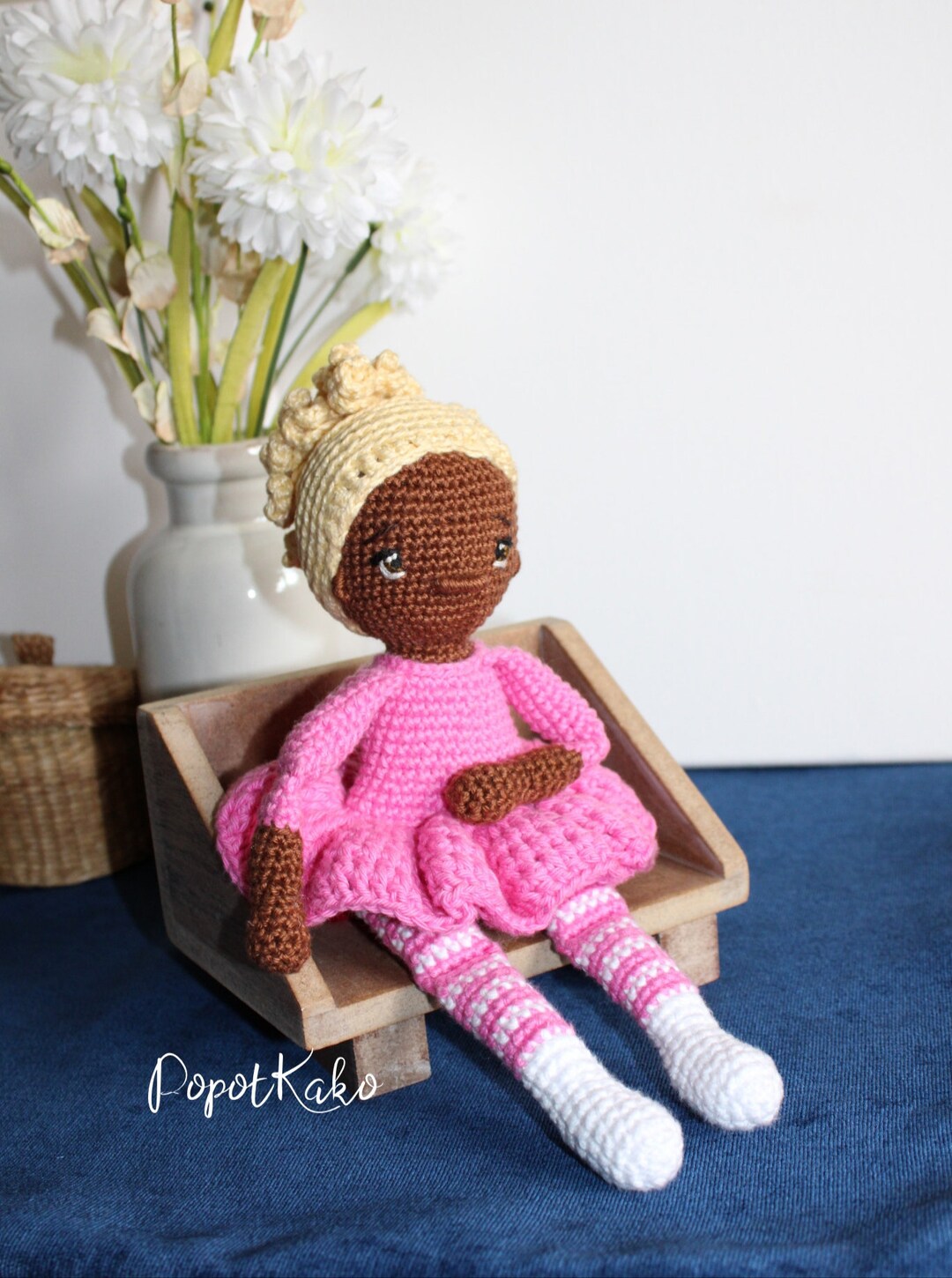 Handmade Black Amigurumi Doll - Etsy