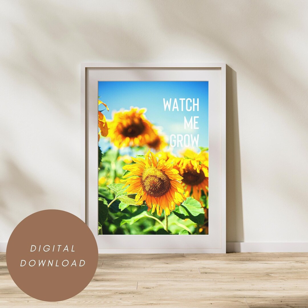 Sunflower Positive and Inspirational Affirmation Canvas - Etsy