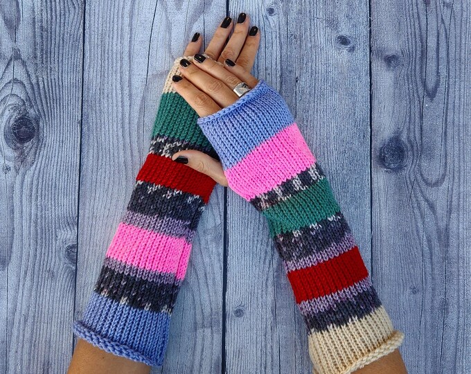 One of a Kind - LIMITED EDITION No106- Winter Knitted Wool Gloves ...