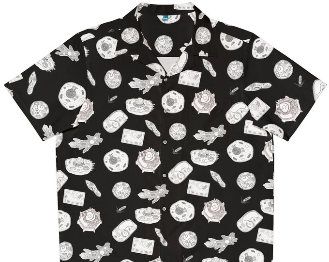 Cell Biology Hawaiian-style Shirt, Microbiology Button up Shirt for ...