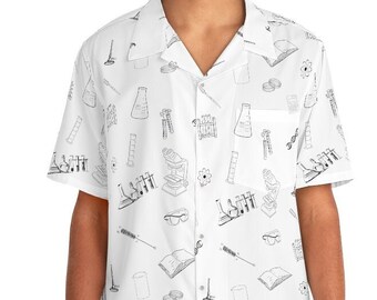 Science Button up Shirt - Etsy
