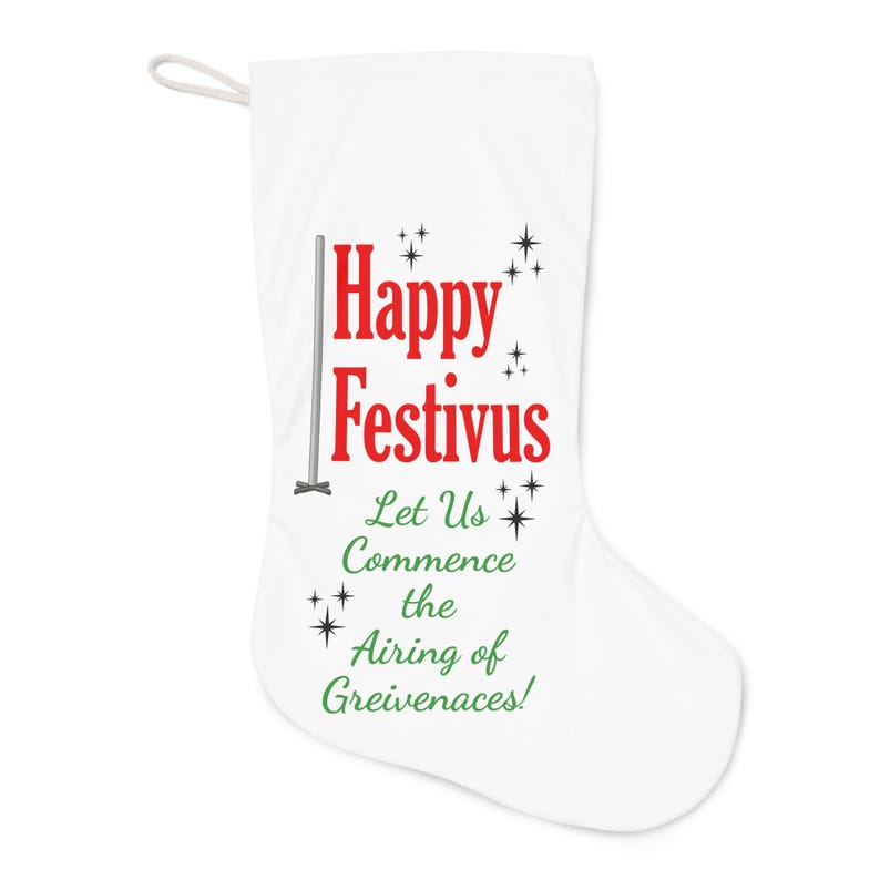 Festivus 'airing of Grievances' Santa Stocking | Seinfeld Quote Holiday ...