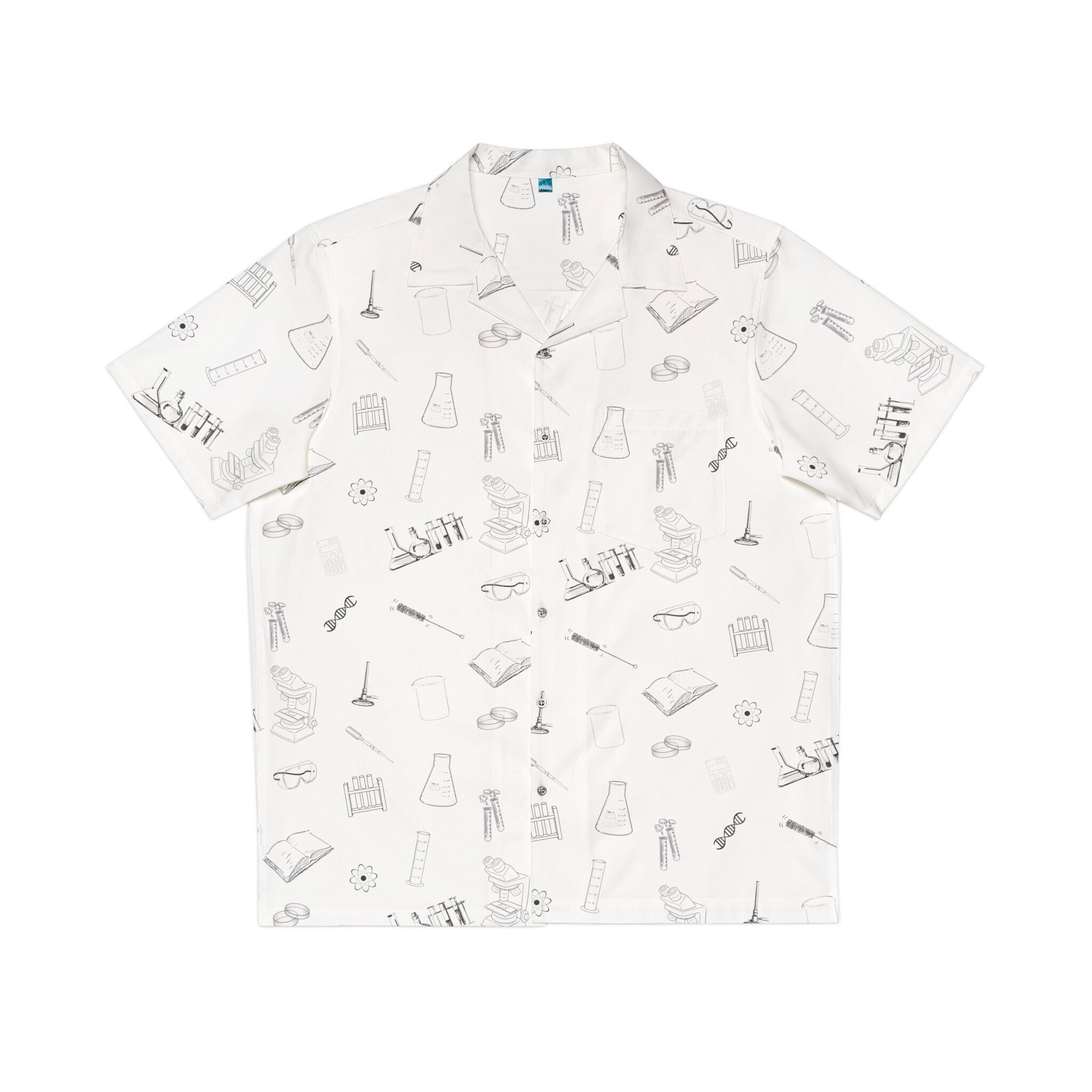 Science-themed Hawaiian Shirt, Chemistry and Biology Lab Button up ...