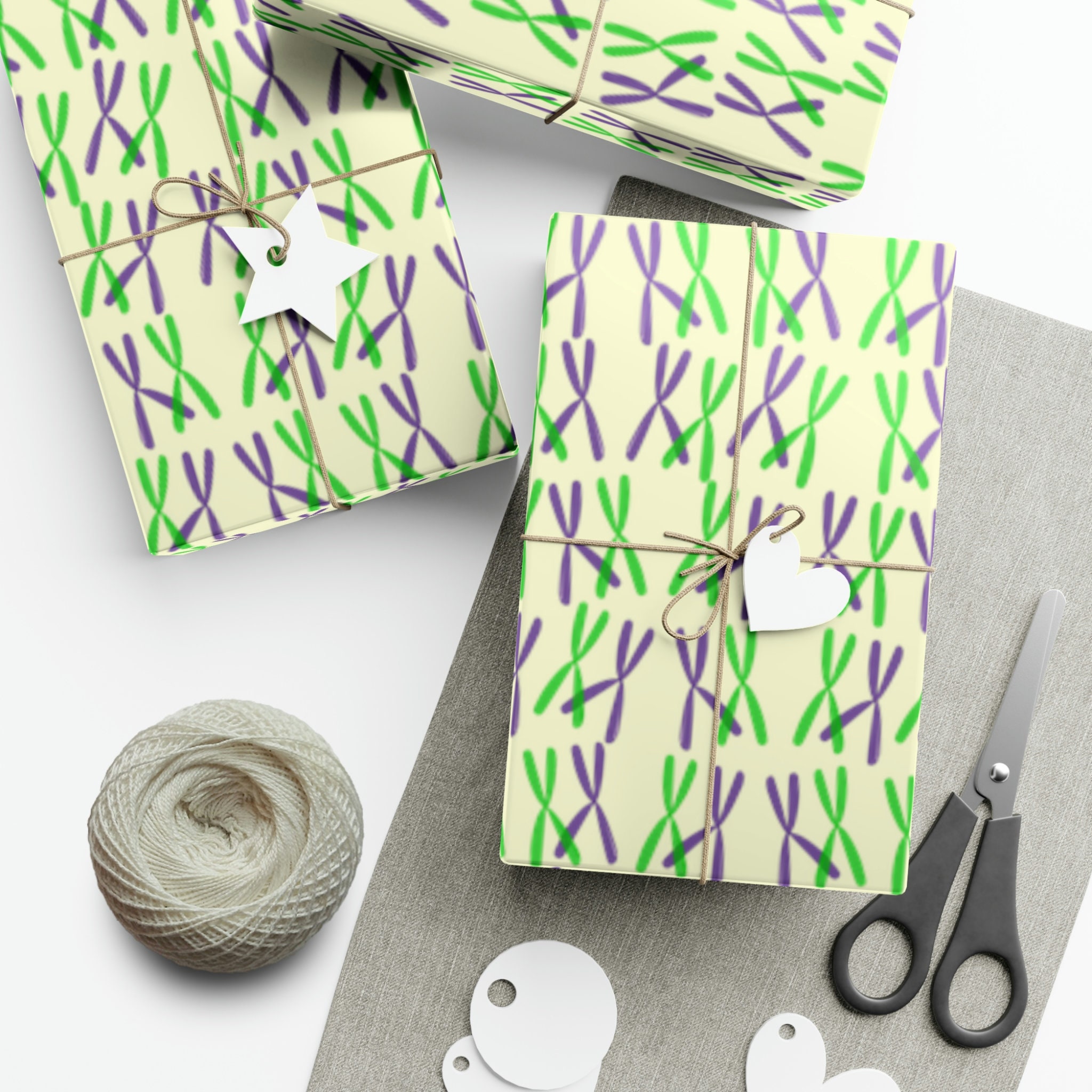 Chromosome Gift Wrap Paper, Chromosomes Crossing Over Wrapping Paper ...