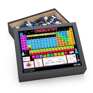 Chemistry Puzzle, Periodic Table of Elements Jigsaw Puzzle 252 and 500 ...