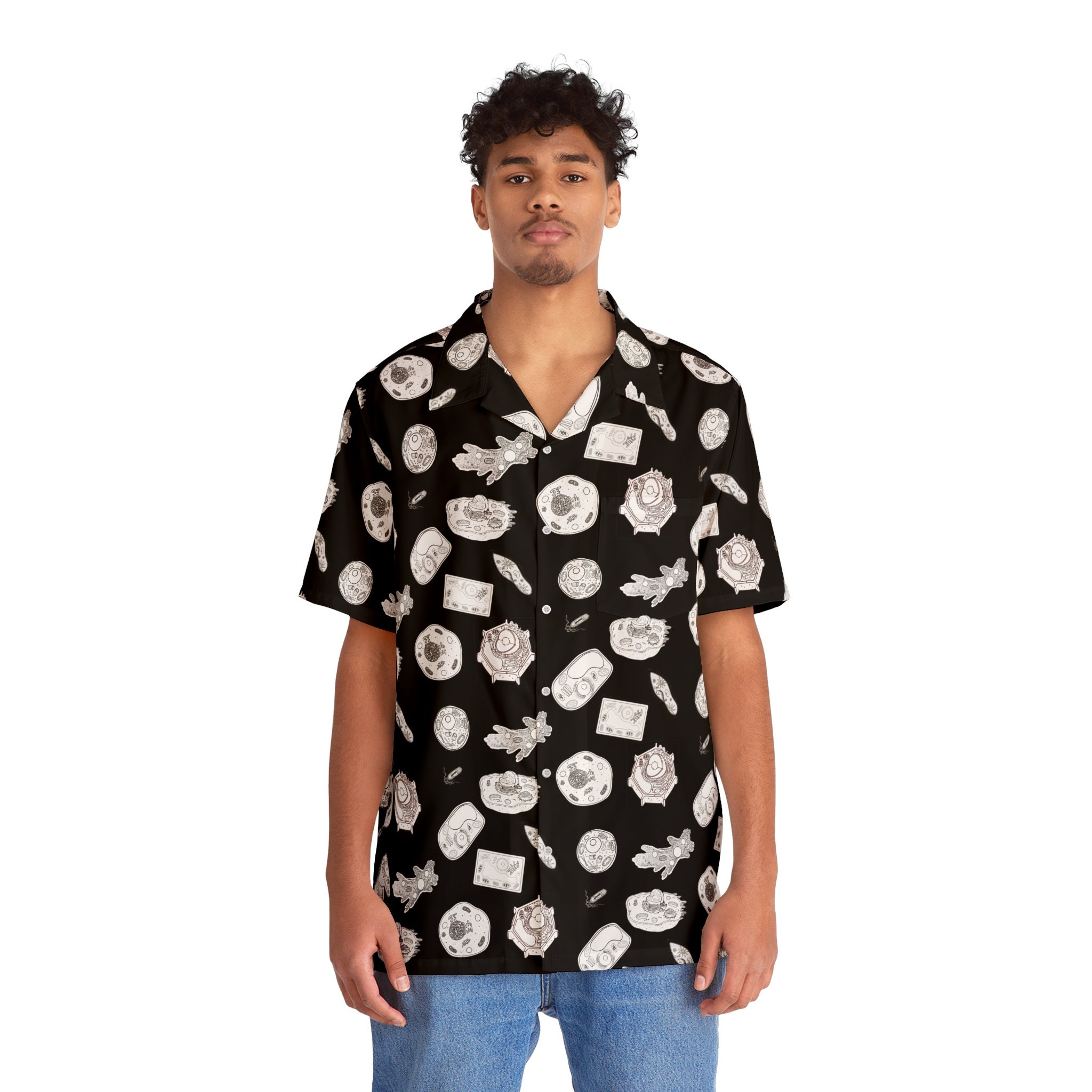 Cell Biology Hawaiian-style Shirt, Microbiology Button up Shirt for ...