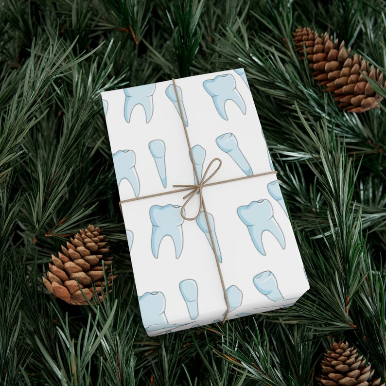 Teeth Types Eco-friendly Gift Wrap Paper; Human Tooth Wrapping Paper ...