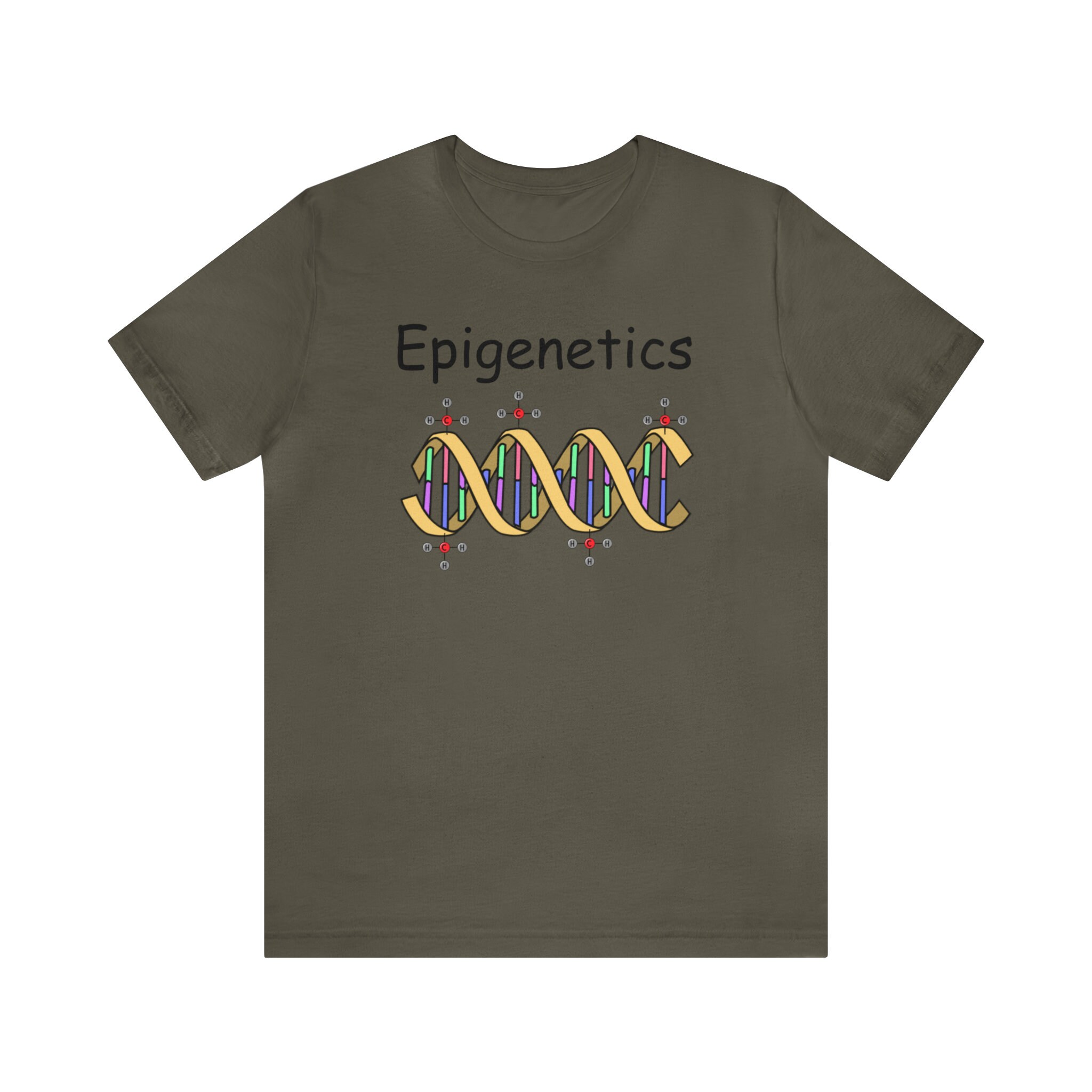 Epigenetics DNA Double Helix T-shirt for Biologists, Genetics-themed ...