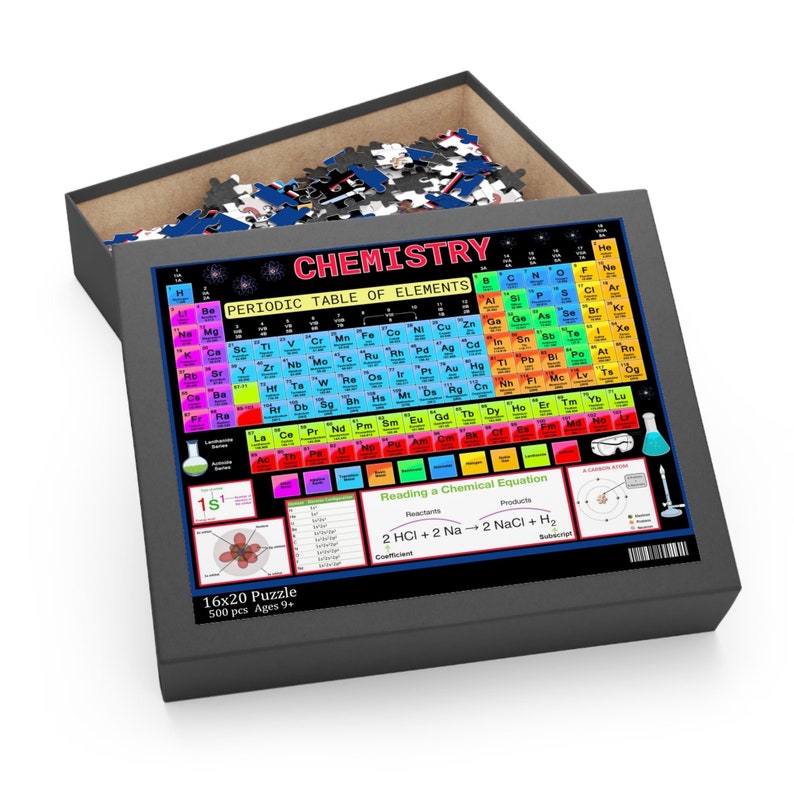 Chemistry Puzzle, Periodic Table of Elements Jigsaw Puzzle 252 and 500 ...