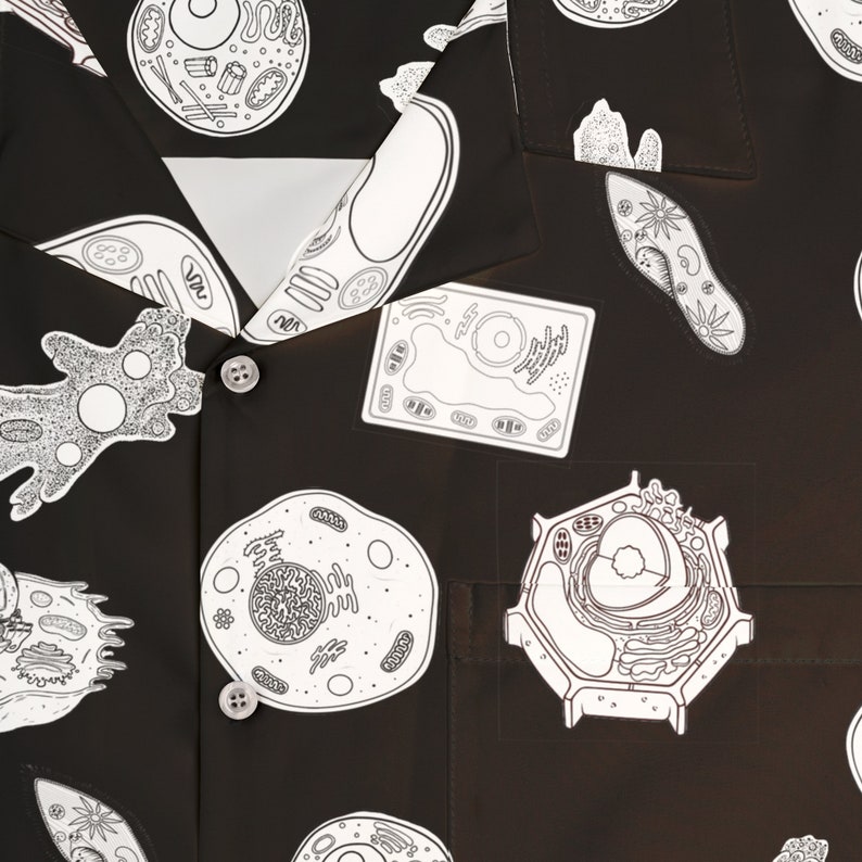 Cell Biology Hawaiian-style Shirt, Microbiology Button up Shirt for ...