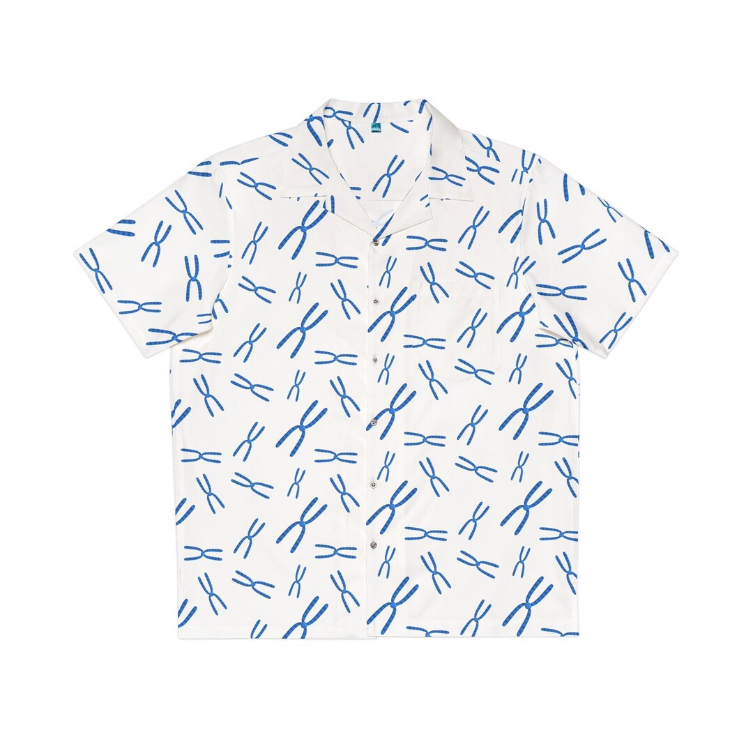 Chromosome Hawaiian Shirt, Science Button up Shirts, Genetics Hawaiian ...