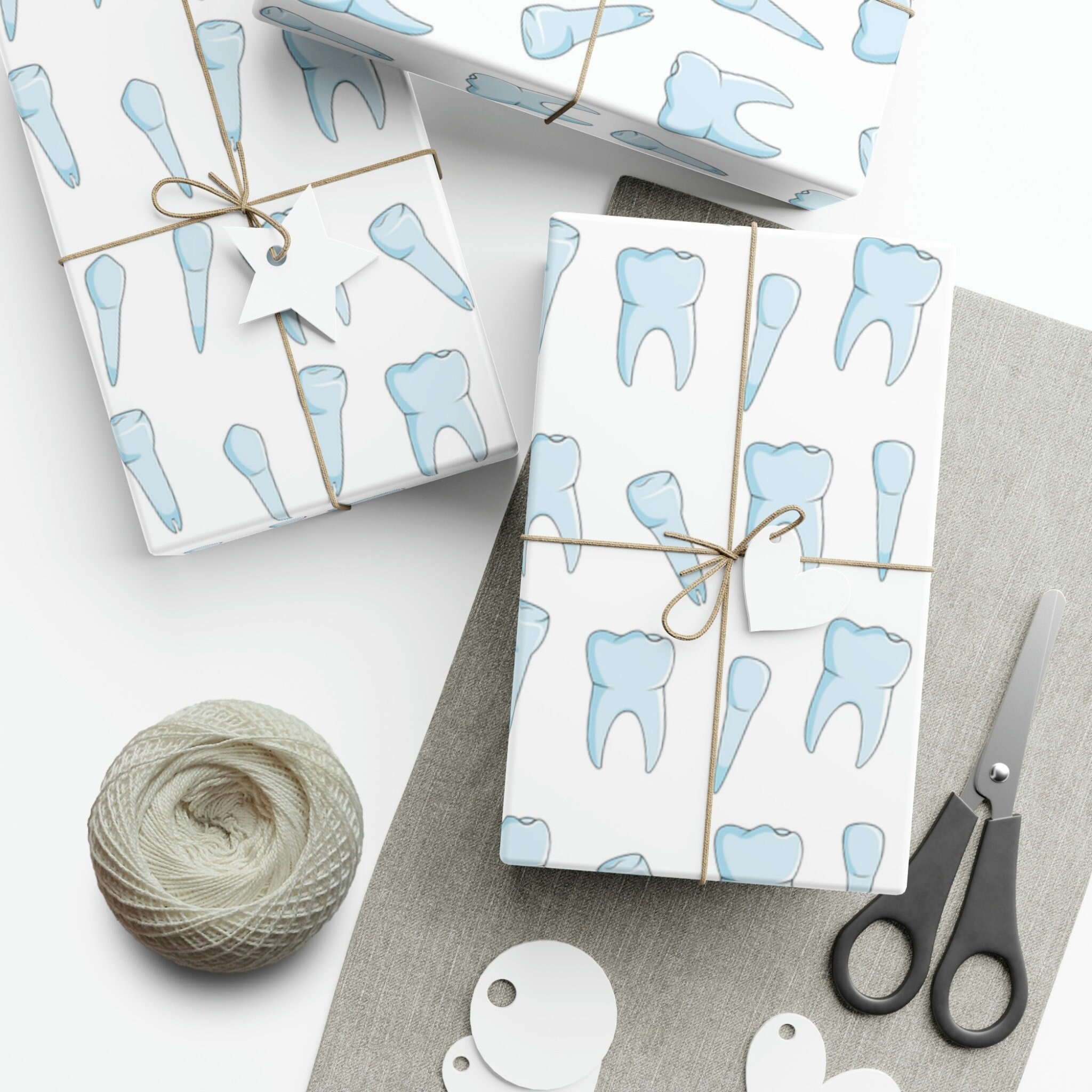 Teeth Types Eco-friendly Gift Wrap Paper; Human Tooth Wrapping Paper ...