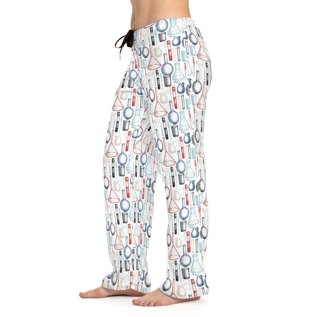Lab Science Pajama Pants, Chemistry Pjs, Lab Themed Adult Lounge Pants ...