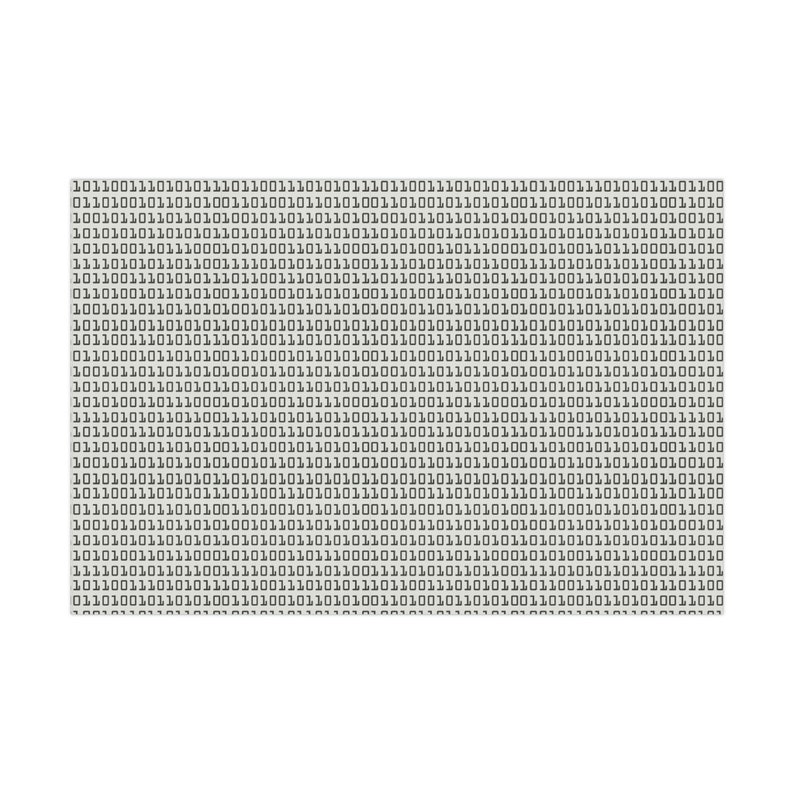 Binary Code Eco-friendly Gift Wrap Computer Programmer Gift Wrap Computer Code Wrapping Paper ...