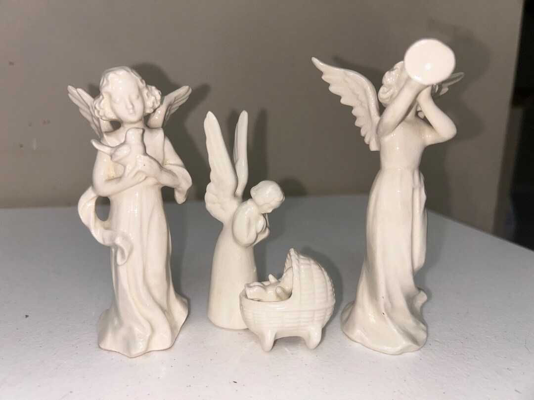 Dresden German Procelain Angel Statues - Etsy