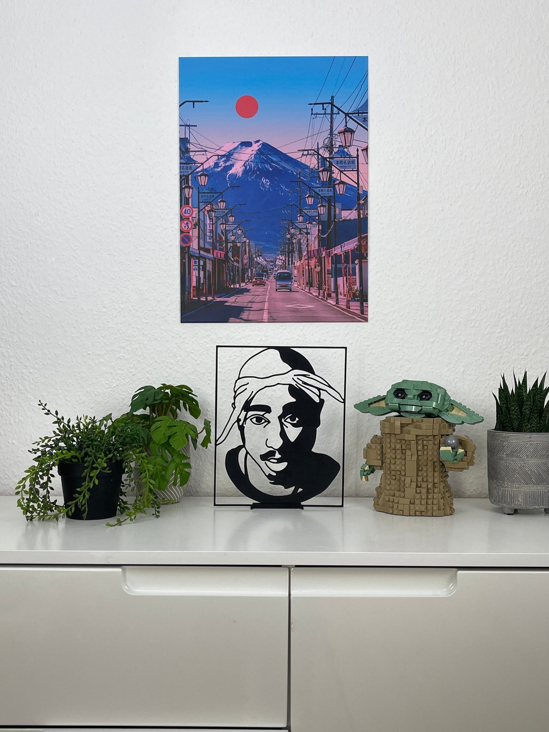 2pac/tupac Shakur/hip Hop/mural/wall Decor/west Coast Rap/90s Hip Hop ...