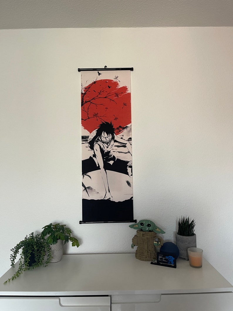 Monkey D. Luffy Poster, One Piece Banner, Anime Gift, Luffy Hanging ...