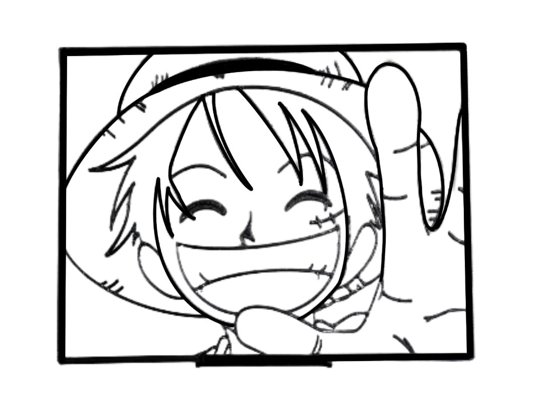 Monkey D. Luffy de One Piece Decoración de pared/Mural/Arte de pared ...