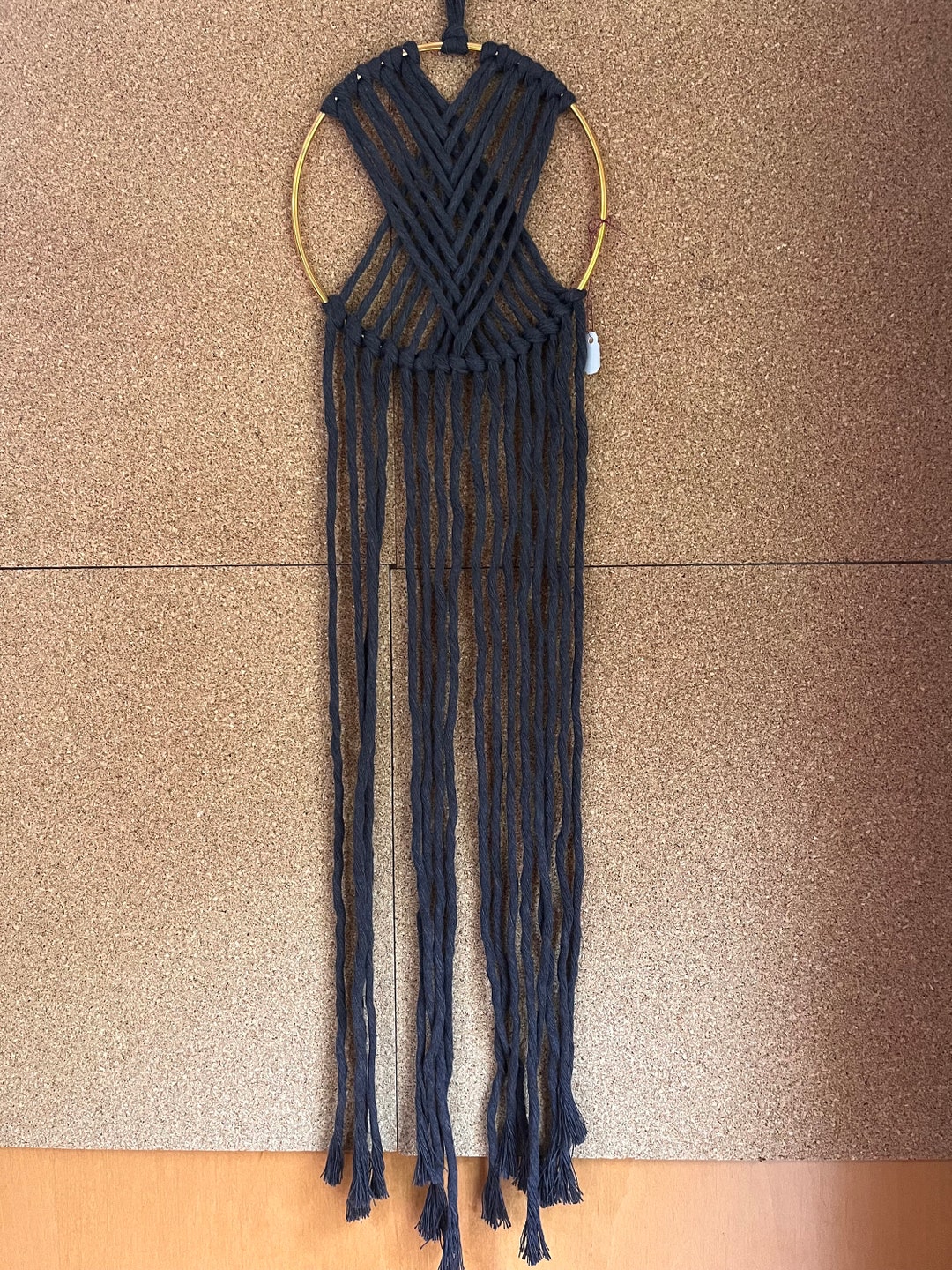 Navy Macrame Dreamcatcher - Etsy