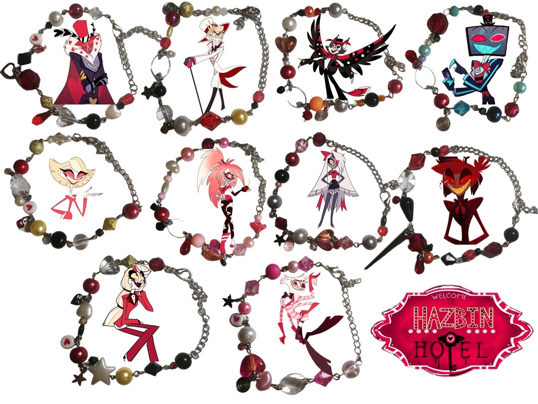 Hazbin Hotel Inspired Bracelets Huskerdust, Angel Dust, Husk, Alastor ...