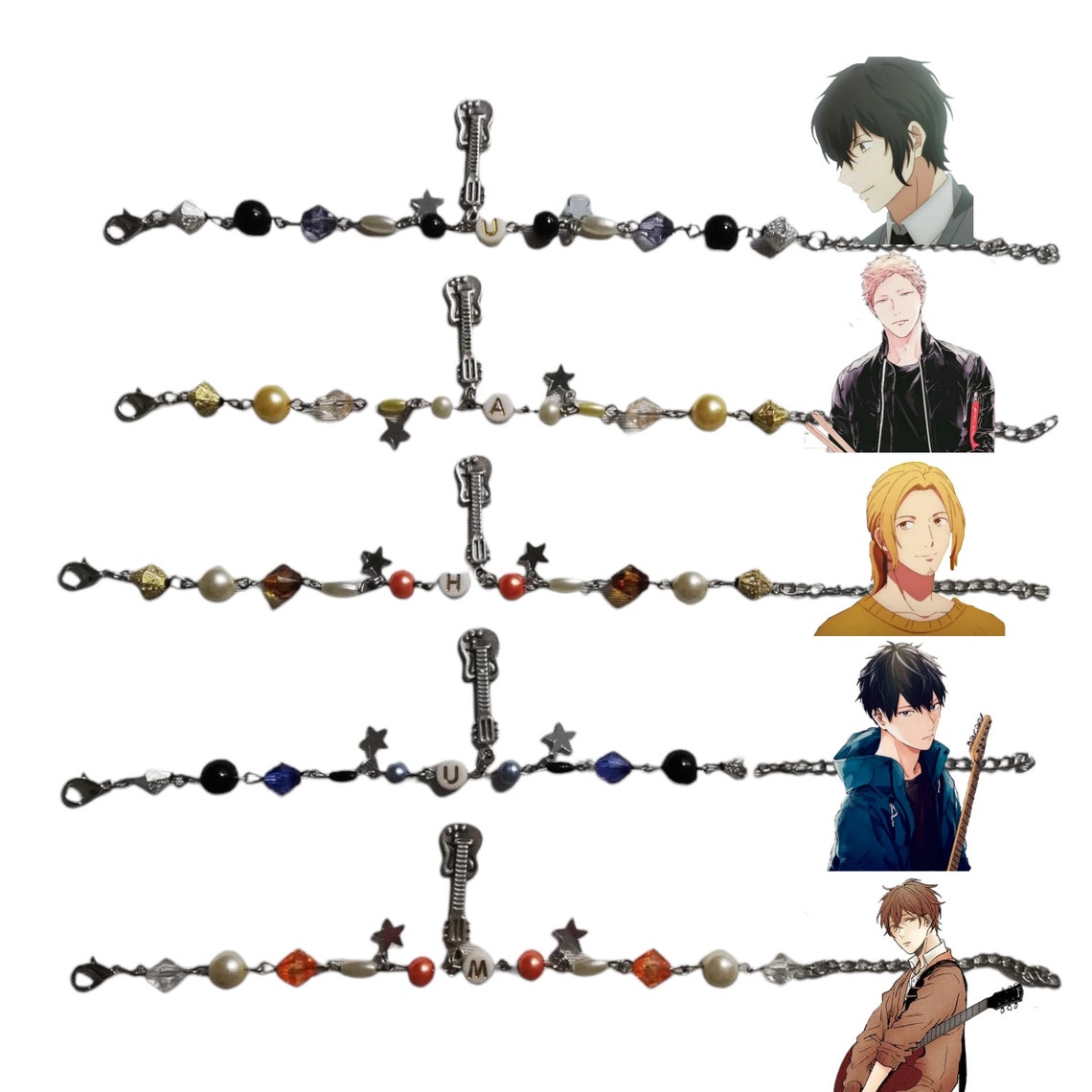 Given Manga Inspired Bracelets, Couple Bracelets, Given Anime, Uenomaya ...