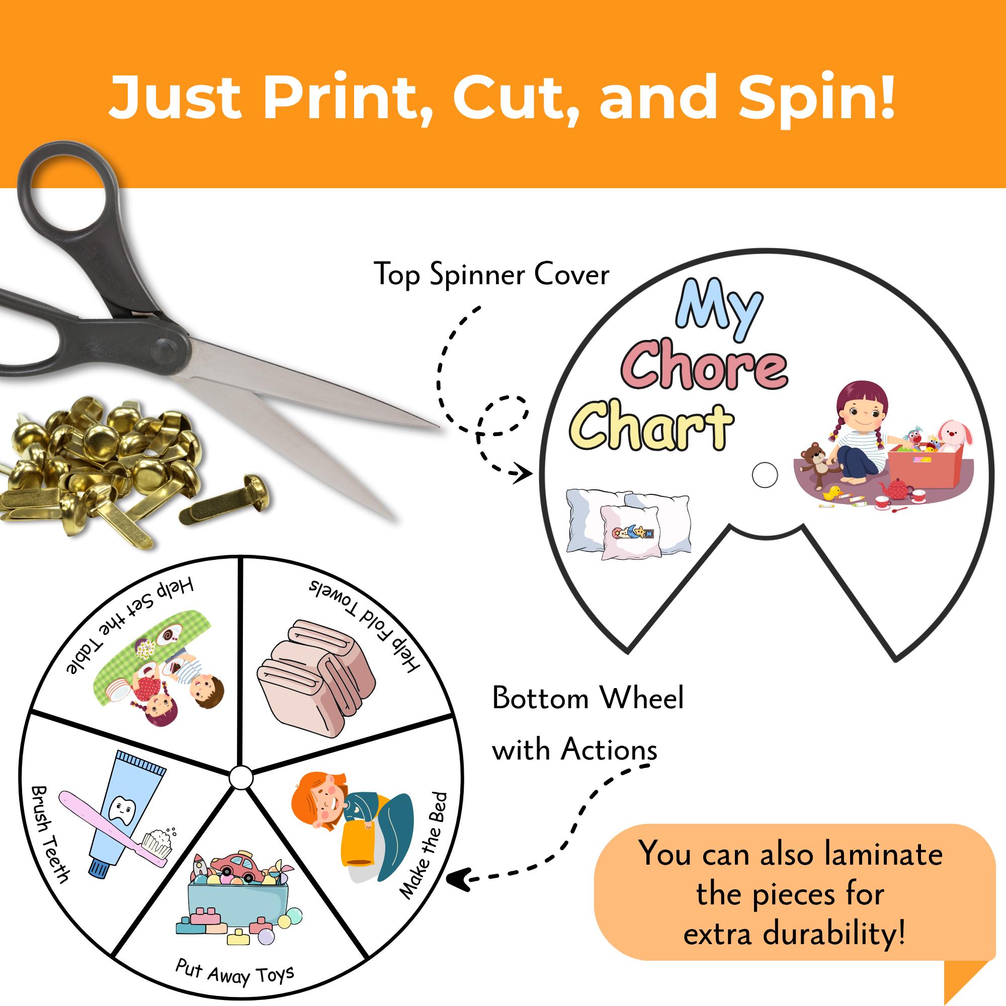 Kids Chore Chart Spinner | Daily Routine Wheel for Toddlers and ...