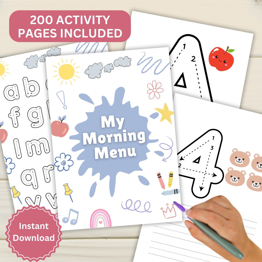Montessori Morning Menu Printable | Preschool & Kindergarten Daily ...