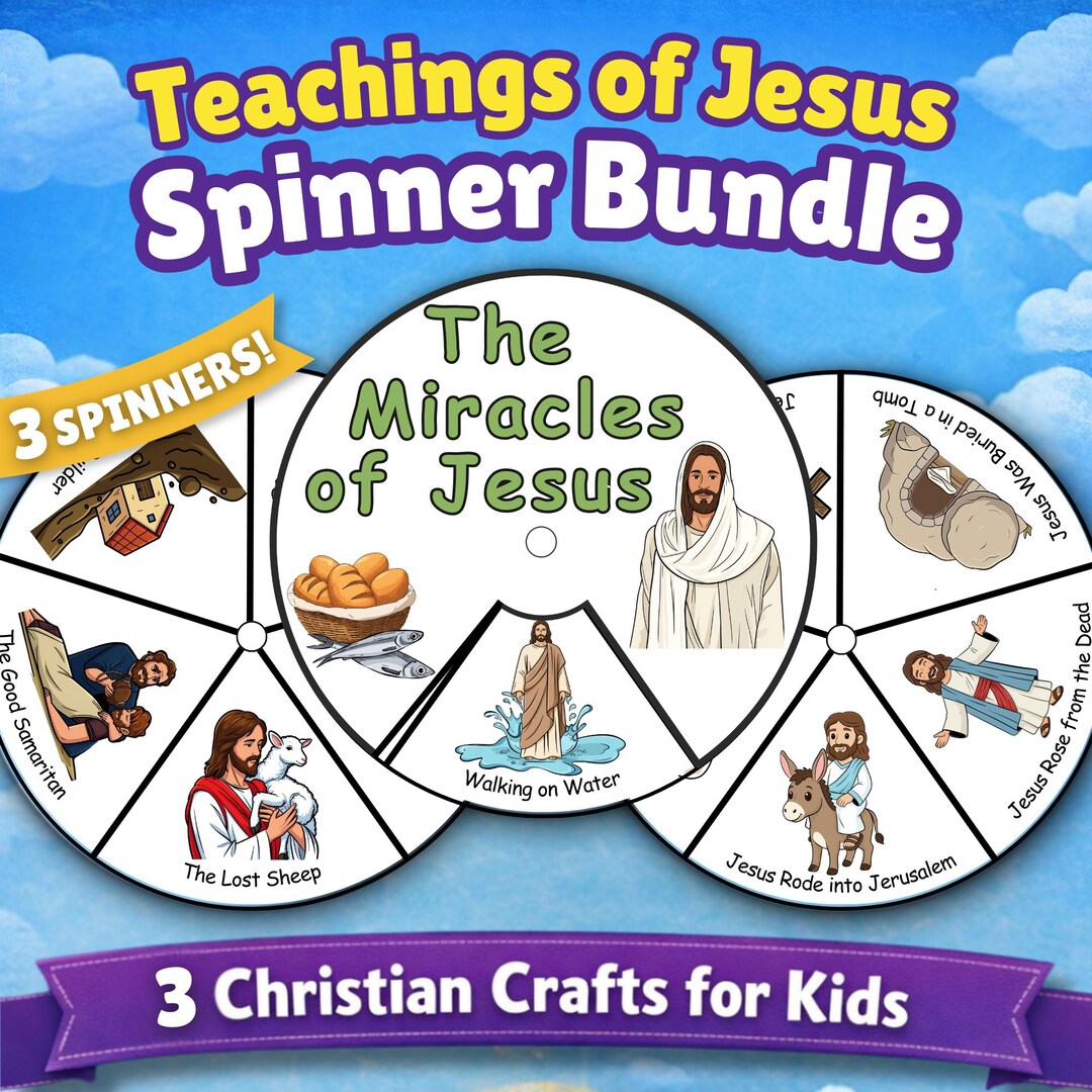 Teachings of Jesus Spinner Bundle | Miracles and Parables of Jesus ...
