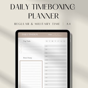 Daily Timeboxing Planner Template| Time Box Planner| Time Blocking|for ...