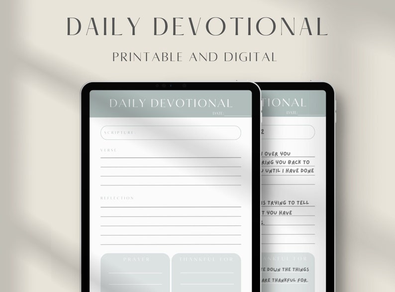 Digital Daily Devotional Template | Printable Daily Devotional Template ...