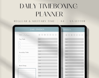 Daily Timeboxing Planner Template Time Box Planner Time Blockingfor ...