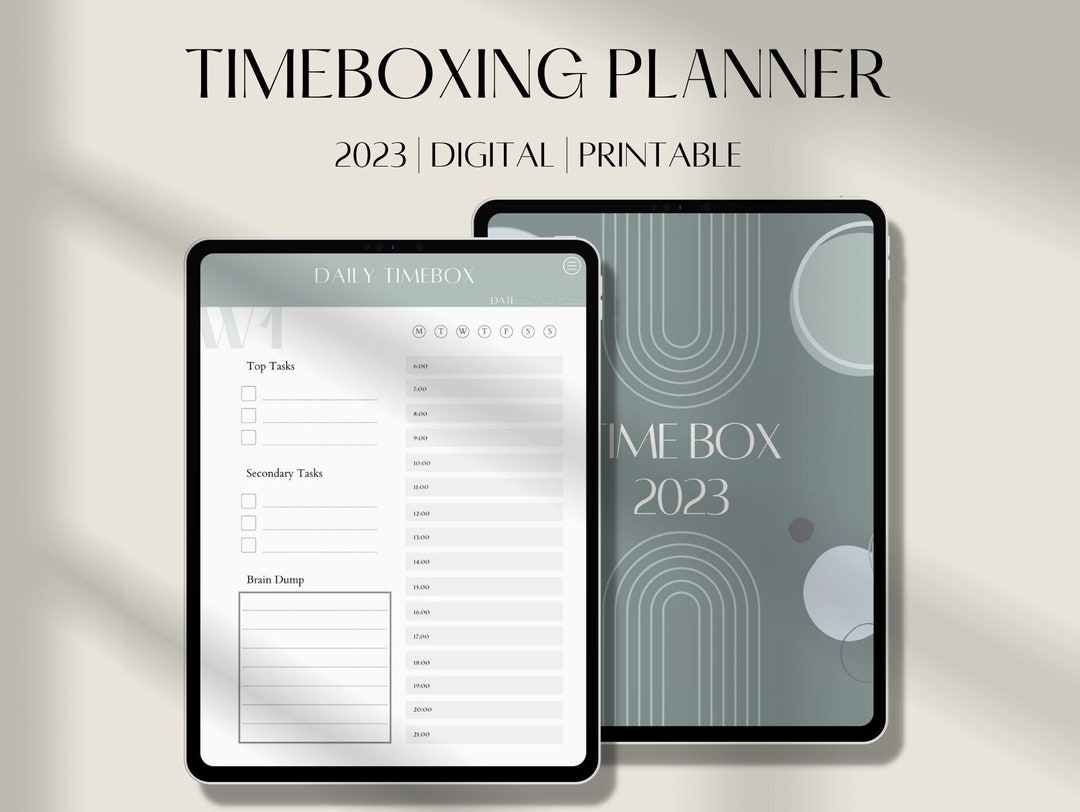 Timeboxing Planner | Daily Timeboxing Template| Timebox Planner| Time ...