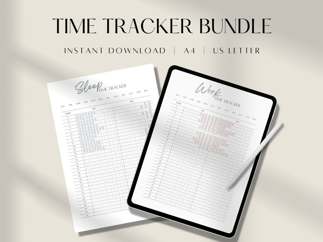 Digital Time Tracker Bundle | Time Tracker | Work Tracker | Task ...