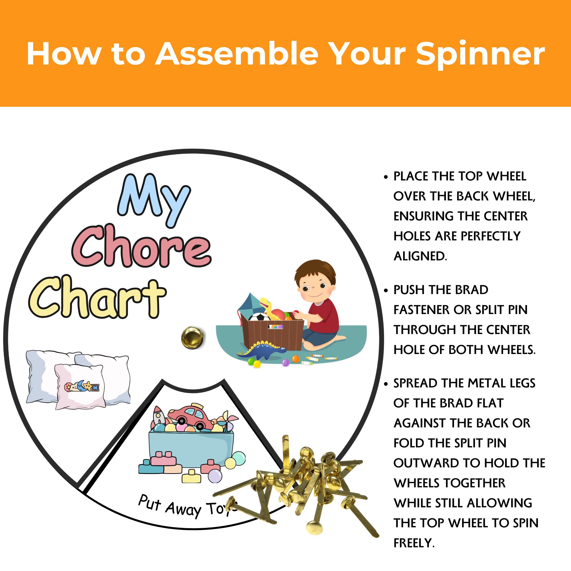 Kids Chore Chart Spinner | Daily Routine Wheel for Toddlers and ...