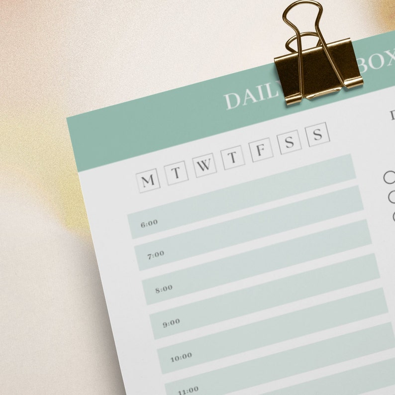 Daily Timeboxing Planner Template Time Box Planner Time Blocking for ...