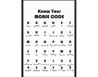Educational Poster Morse Code - Etsy